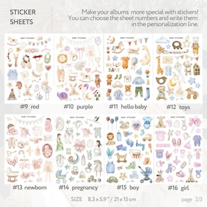 Baby Scrapbook Stickers, Baby Boy Stickers Printable, New Baby Scrap ...