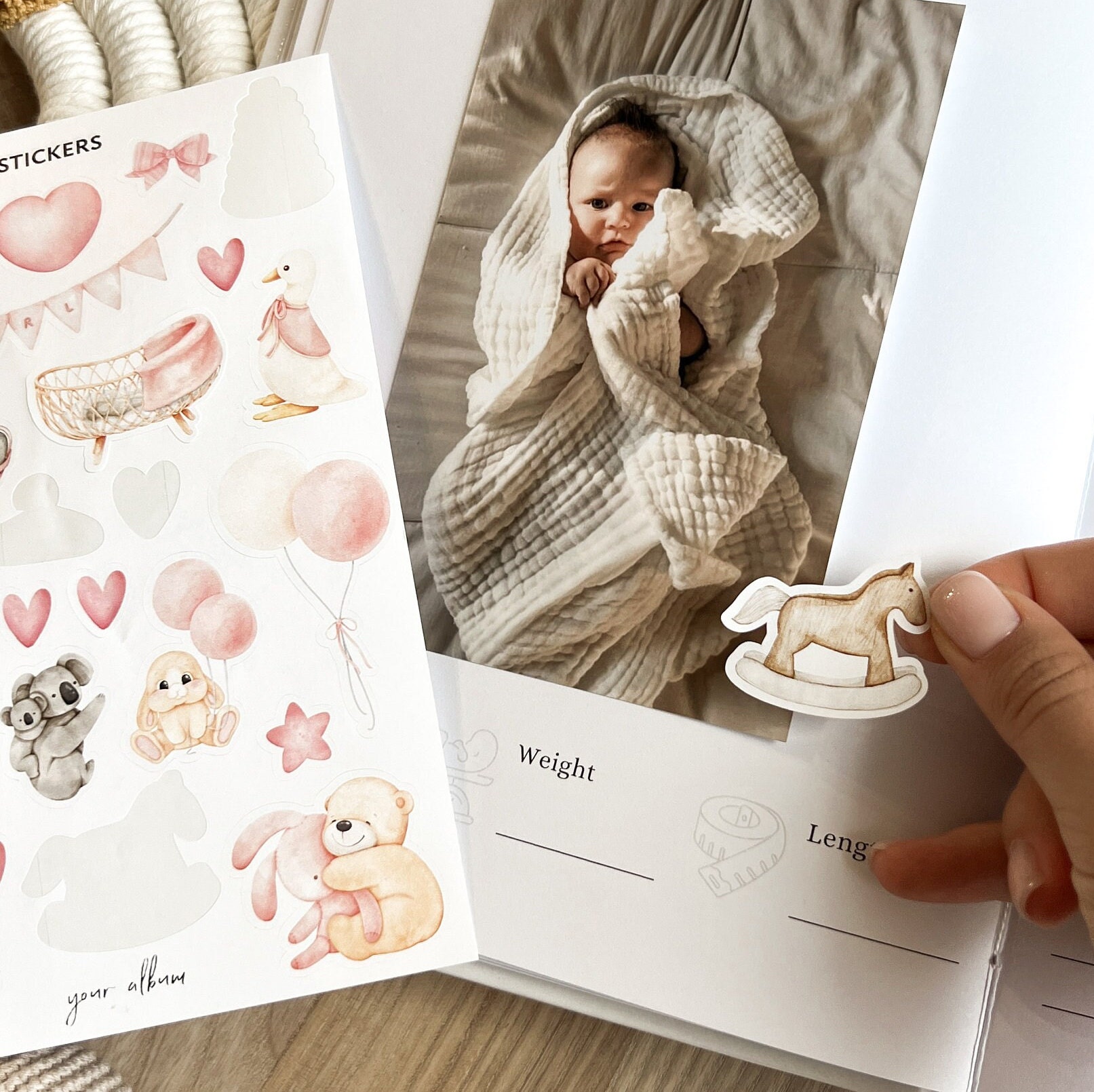 Baby Stickers, Baby Shower Scrapbooking Stickers, Template Baby ...