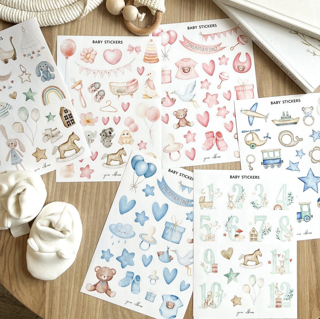 Baby Scrapbook Sticker, Scrapbook Stickers Baby Boy, Baby Girl Stickers ...