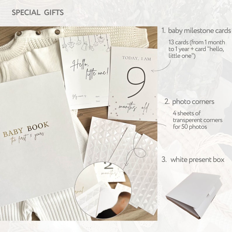 Baby Memory Book First Year, Baby Book Girl Baby Shower Gift, Keepsake ...