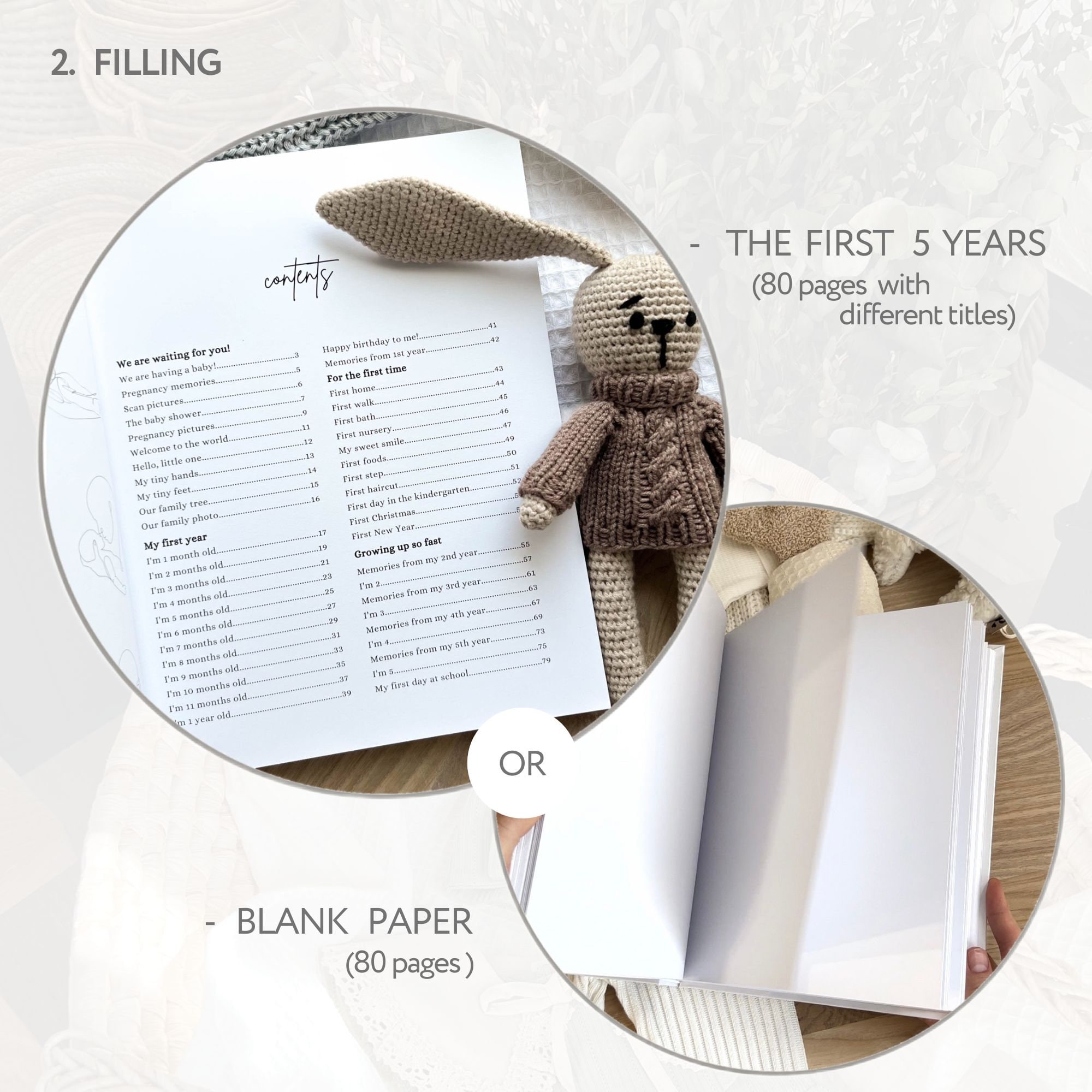 Baby Memory Book First Year, Baby Book Girl Baby Shower Gift, Keepsake ...