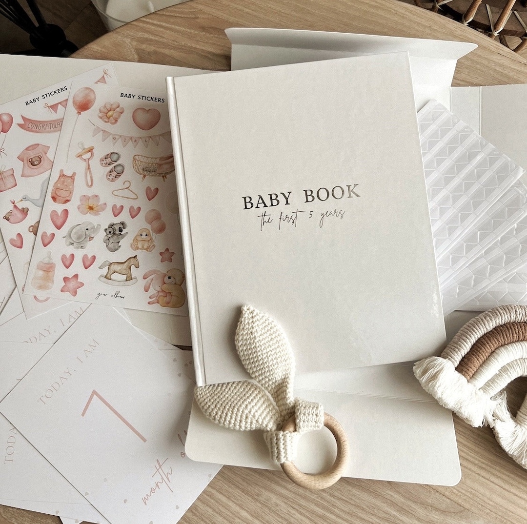 Baby Shower Gift - Baby Memory Book, Baby First Year Record Book, Baby ...