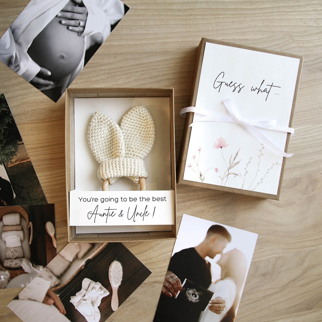 Pregnancy Announcement Grandparent, Baby Announcement Box to Friends ...