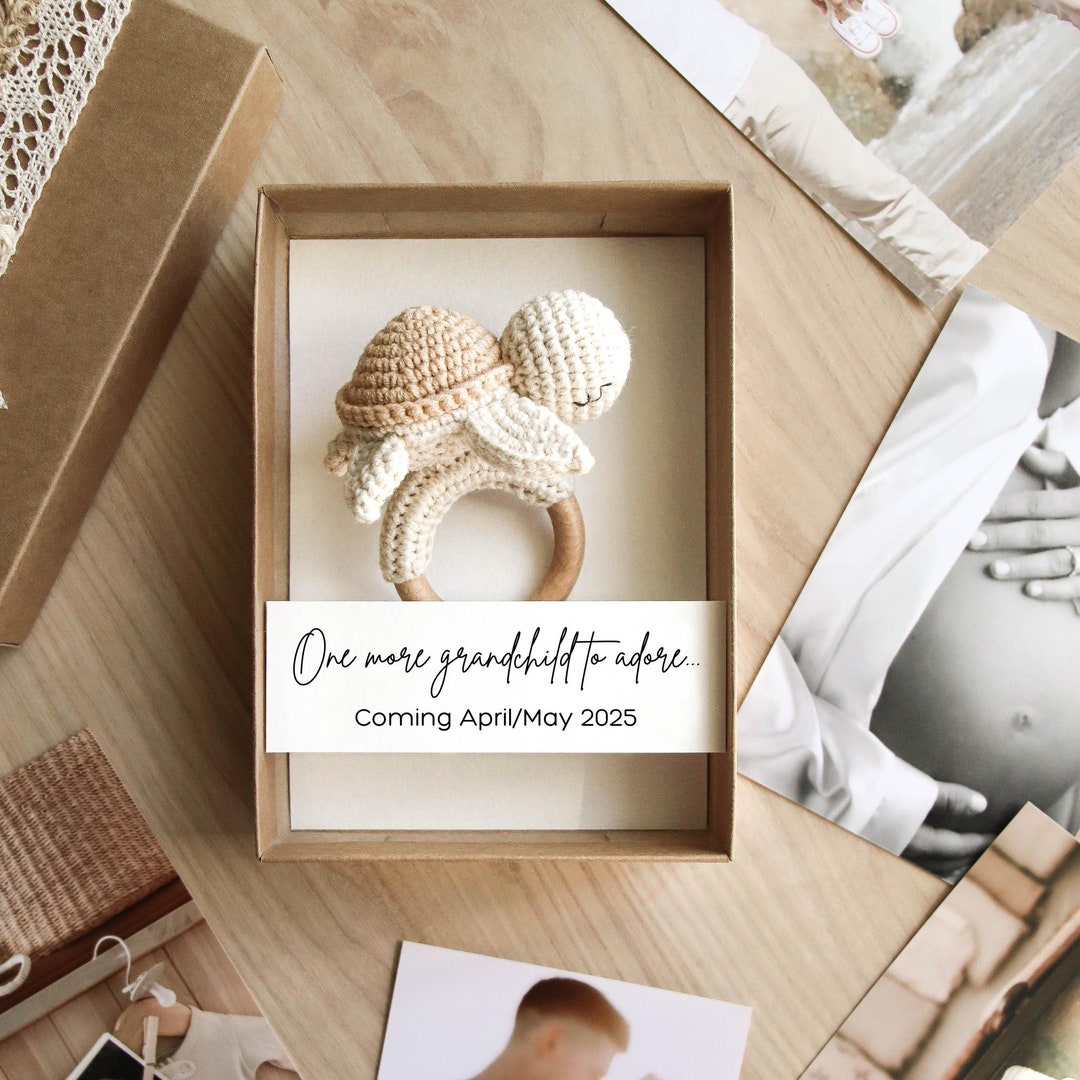 Pregnancy Announcement to Grandparents, Baby Announcement Box to ...