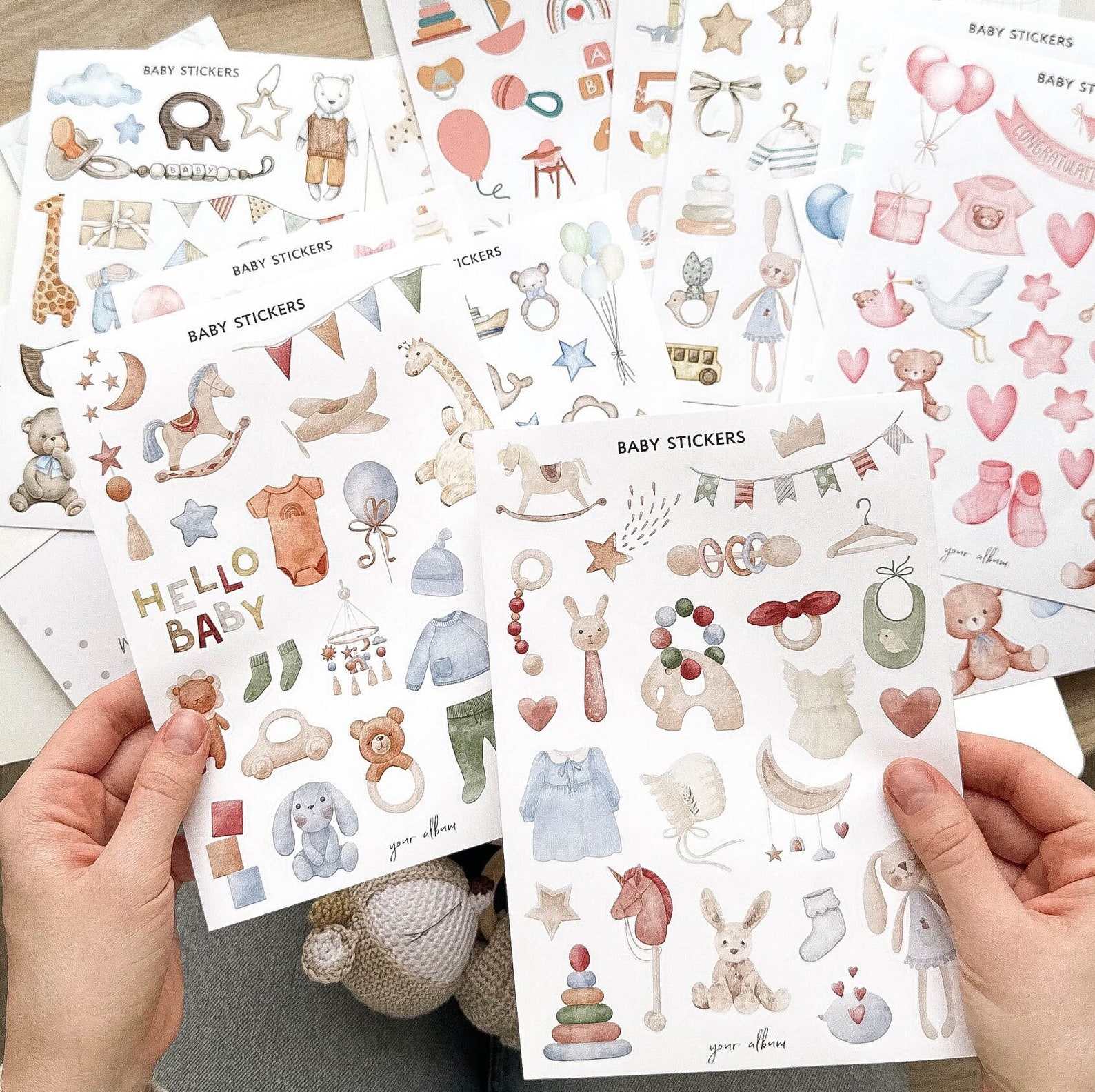 Baby Scrapbook Stickers, Baby Boy Stickers Printable, New Baby Scrap ...