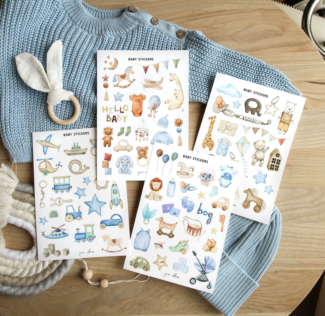 Baby Scrapbook Sticker Baby Boy, Baby Sticker Scrapbook Supplies, Baby ...