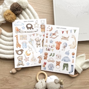 Baby Scrapbook Stickers, Baby Boy Stickers Printable, New Baby Scrap ...