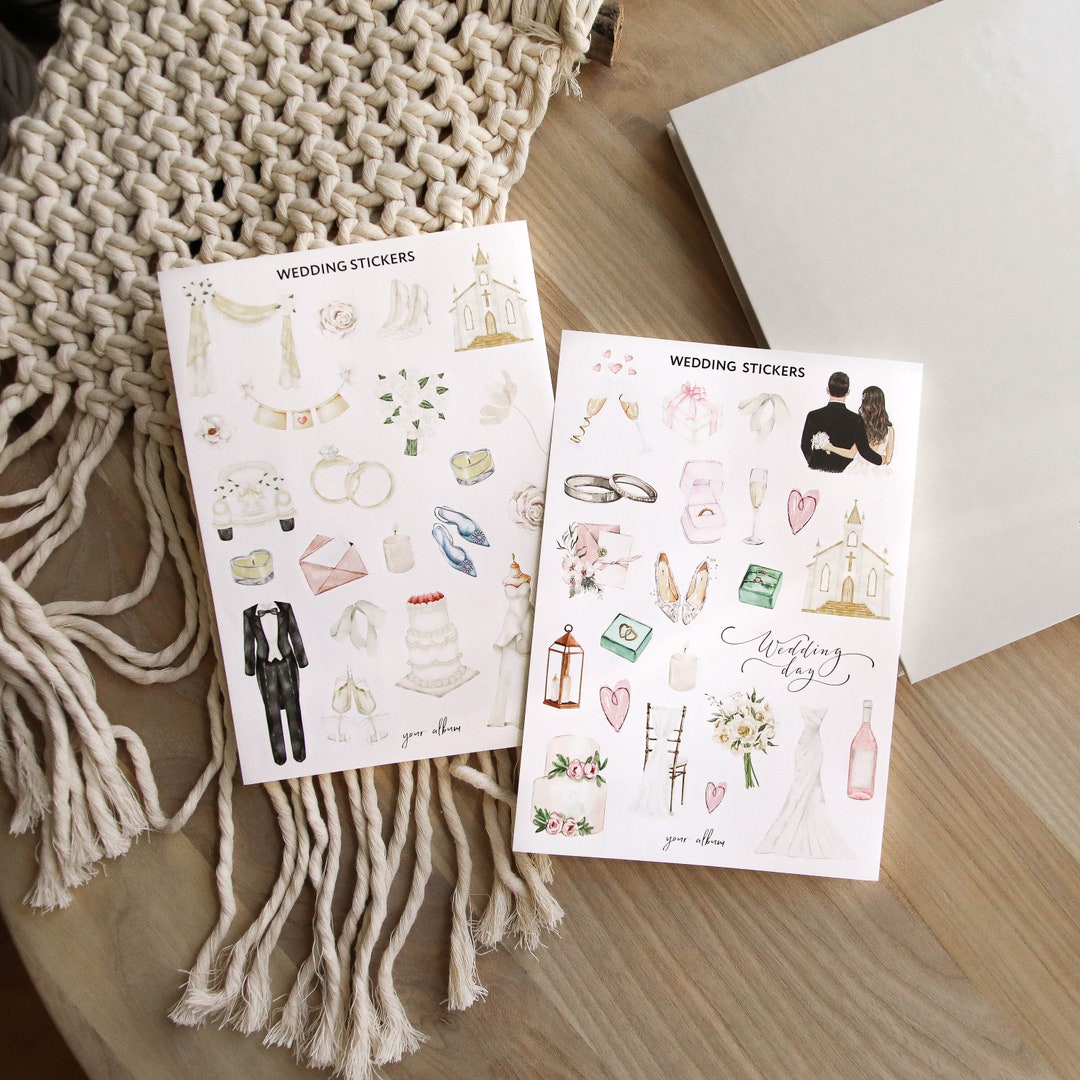 Wedding Stickers for Planner, Bridal Shower Gift for Bride to Be ...