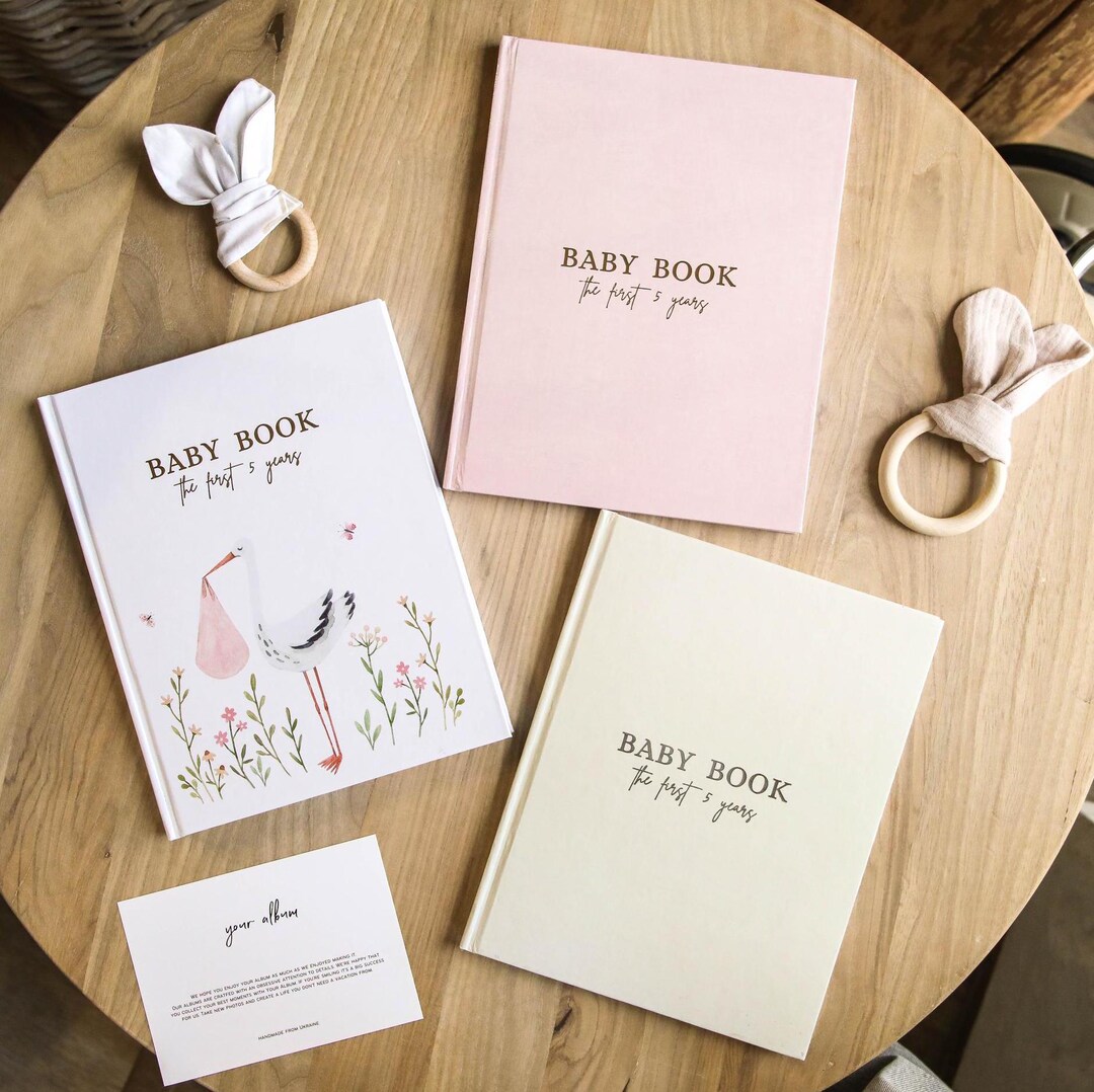 Baby Memory Book First Year, Baby Book Baby Shower Gift, Monthly Baby ...