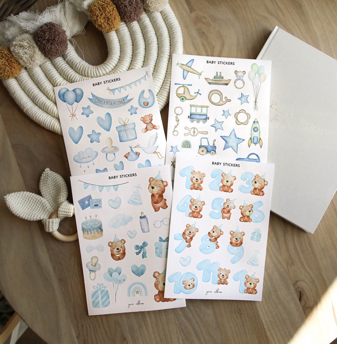 Baby Shower Gift Baby Scrapbook Stickers, Baby Boy Sticker Scrapbook ...