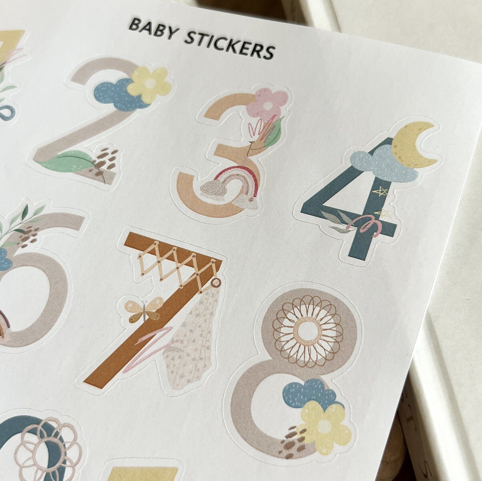 Baby Stickers, Baby Shower Scrapbooking Stickers, Template Baby ...