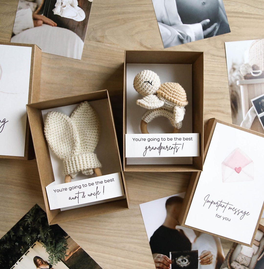 Pregnancy Announcement to Grandparent, Baby Announcement Box to Husband ...