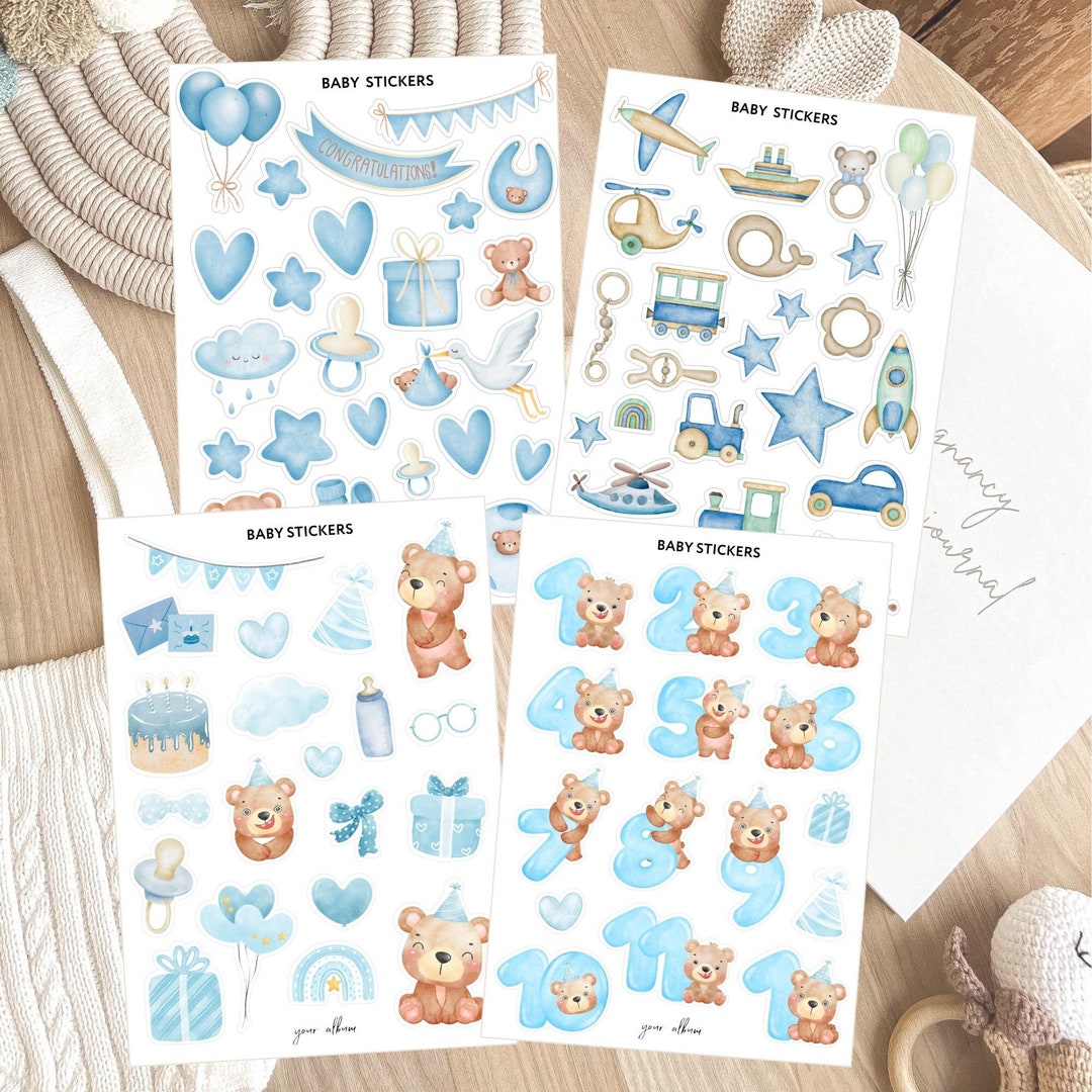 Baby Scrapbook Stickers, Baby Boy Sticker Scrapbook, Baby Book Sticker ...