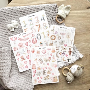 Baby Scrapbook Stickers, Baby Boy Stickers Printable, New Baby Scrap ...