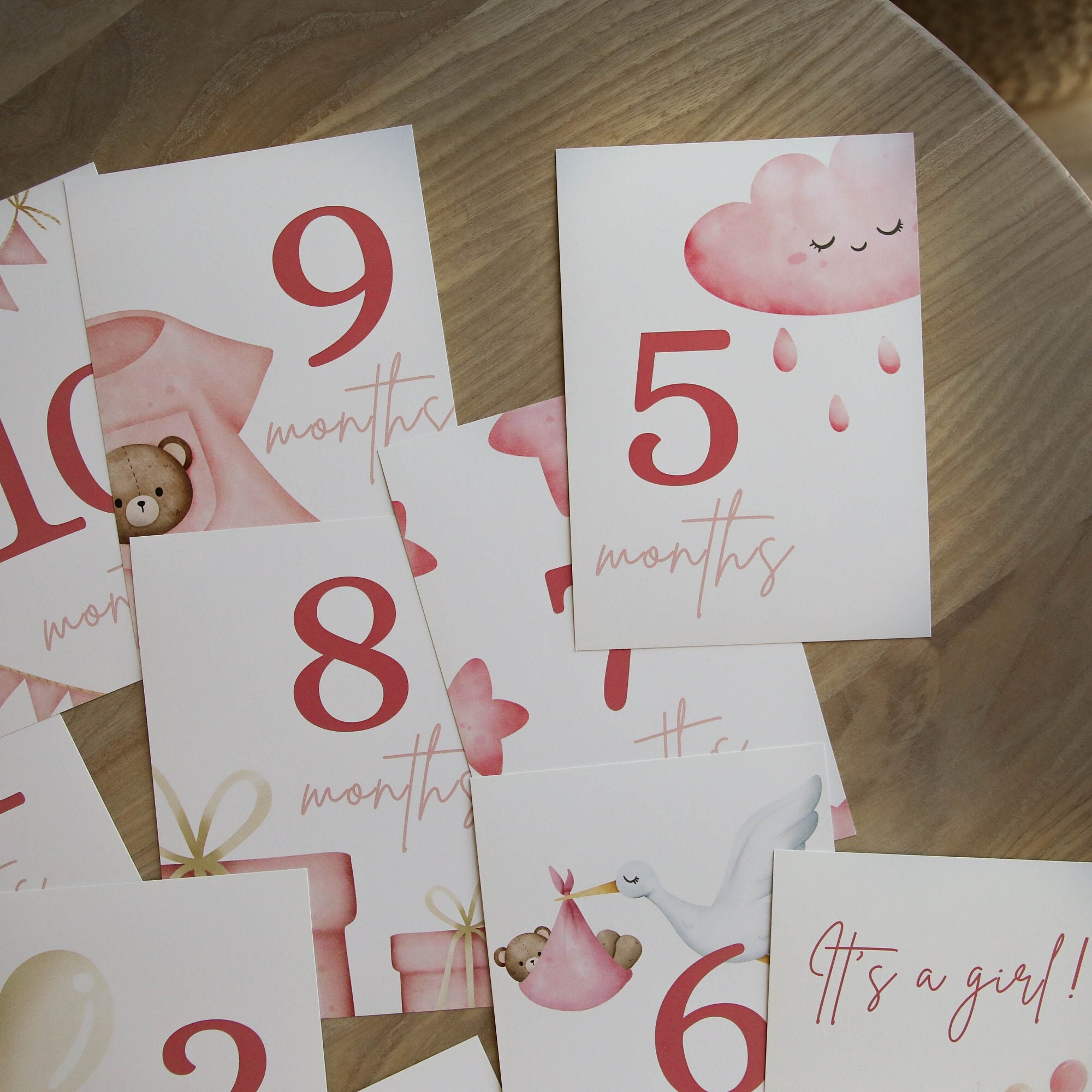 Baby Milestone Cards, Monthly Milestone Cards, New Baby Card First Year ...