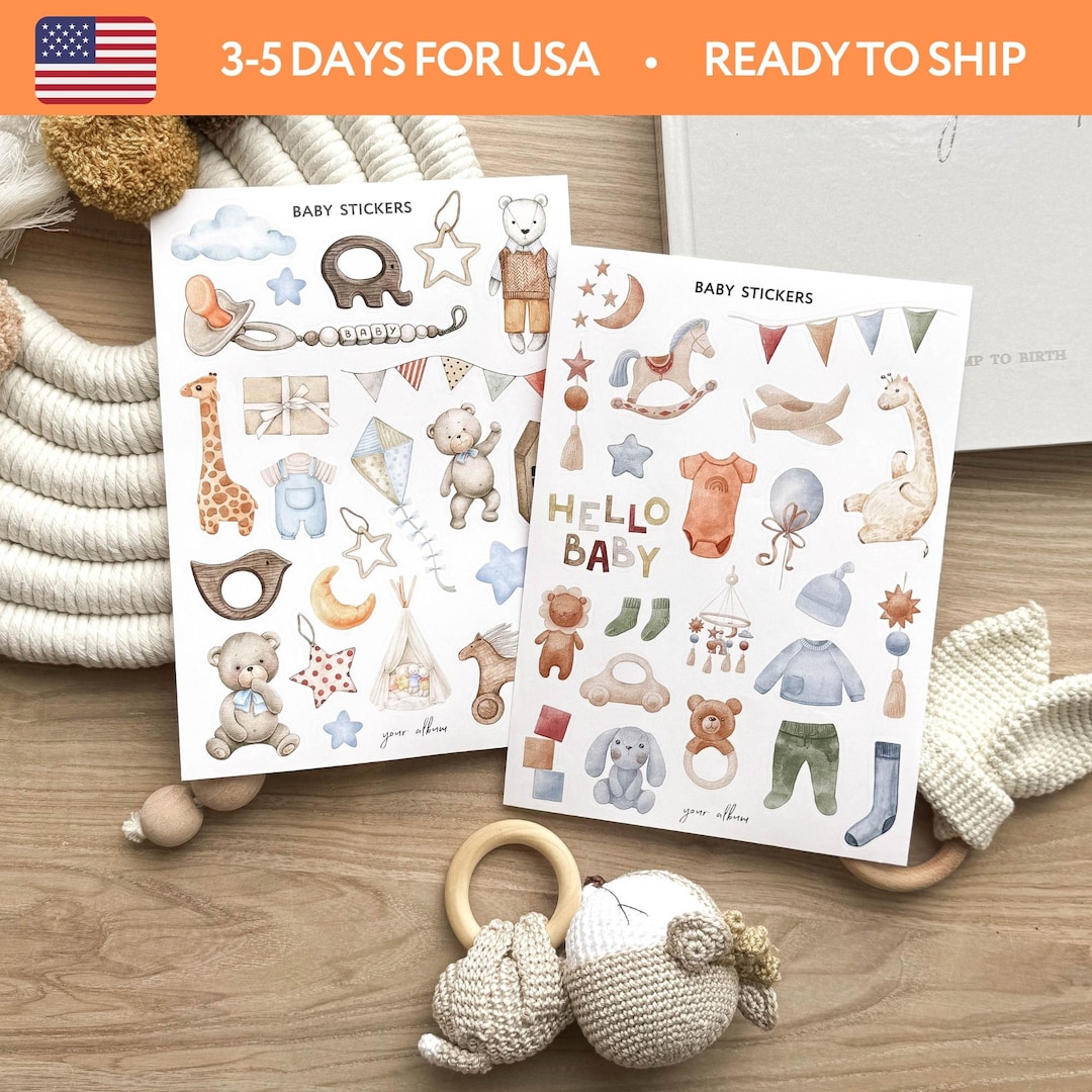Baby Scrapbook Stickers, Baby Milestone Sticker, Baby Boy Sticker ...