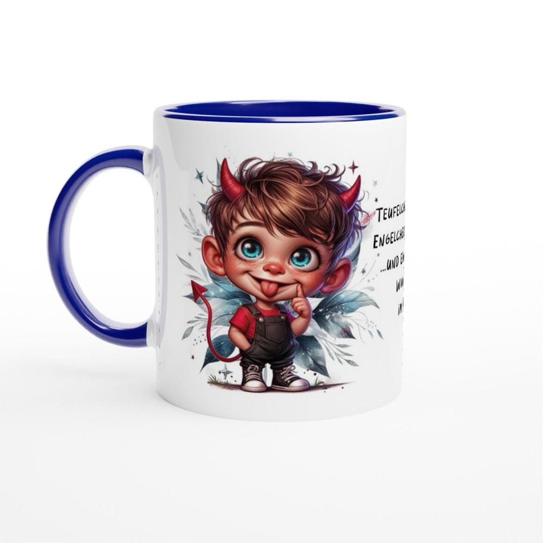 Angel and Devil Mug | Funny Children's Mug With Saying | Gift for Girls ...