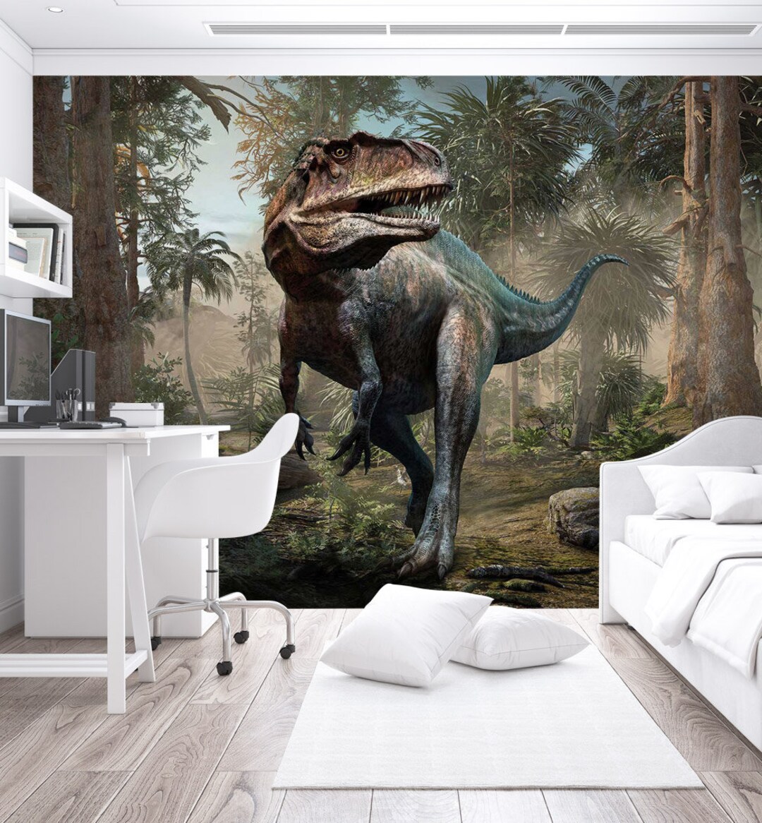 Wall Mural T-rex in the Jungle Classic 150g/sqm Animals Trex - Etsy