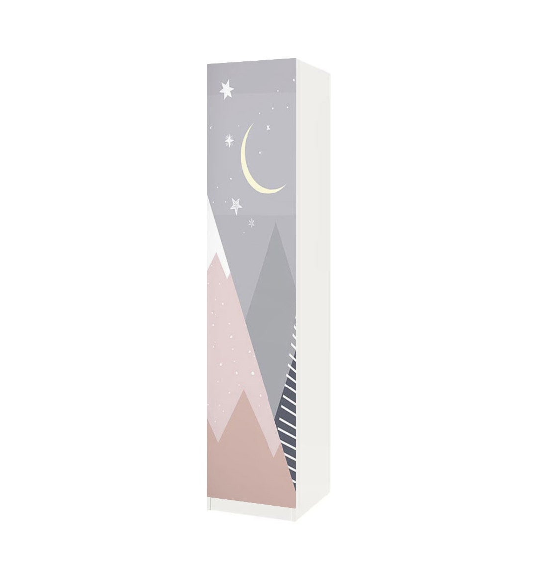 Wardrobe Sticker Pax Mountains With Crescent Moon and Stars Adhesive ...