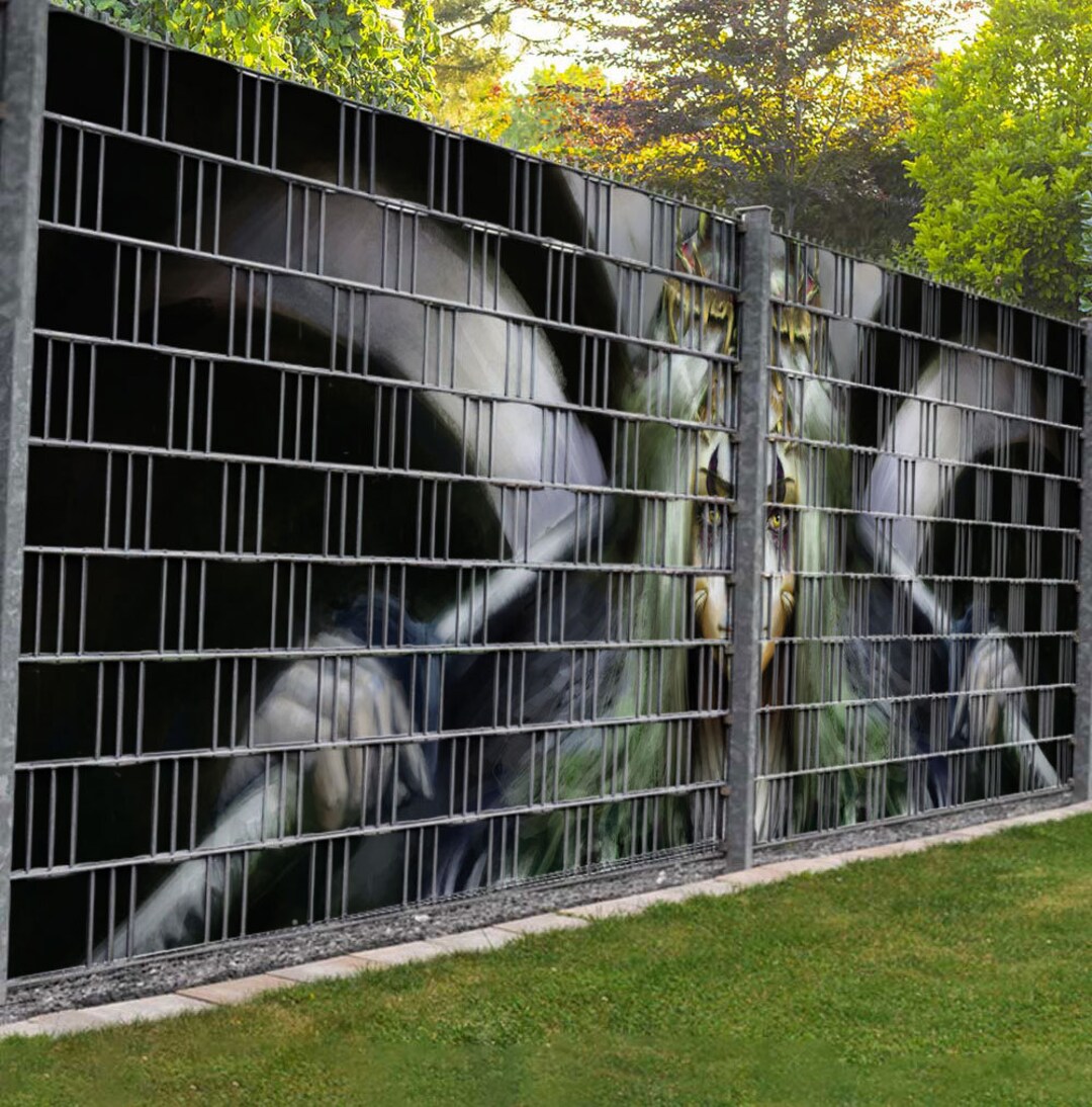 Fence Privacy Screen Demon Privacy Screen Garden Fence - Etsy