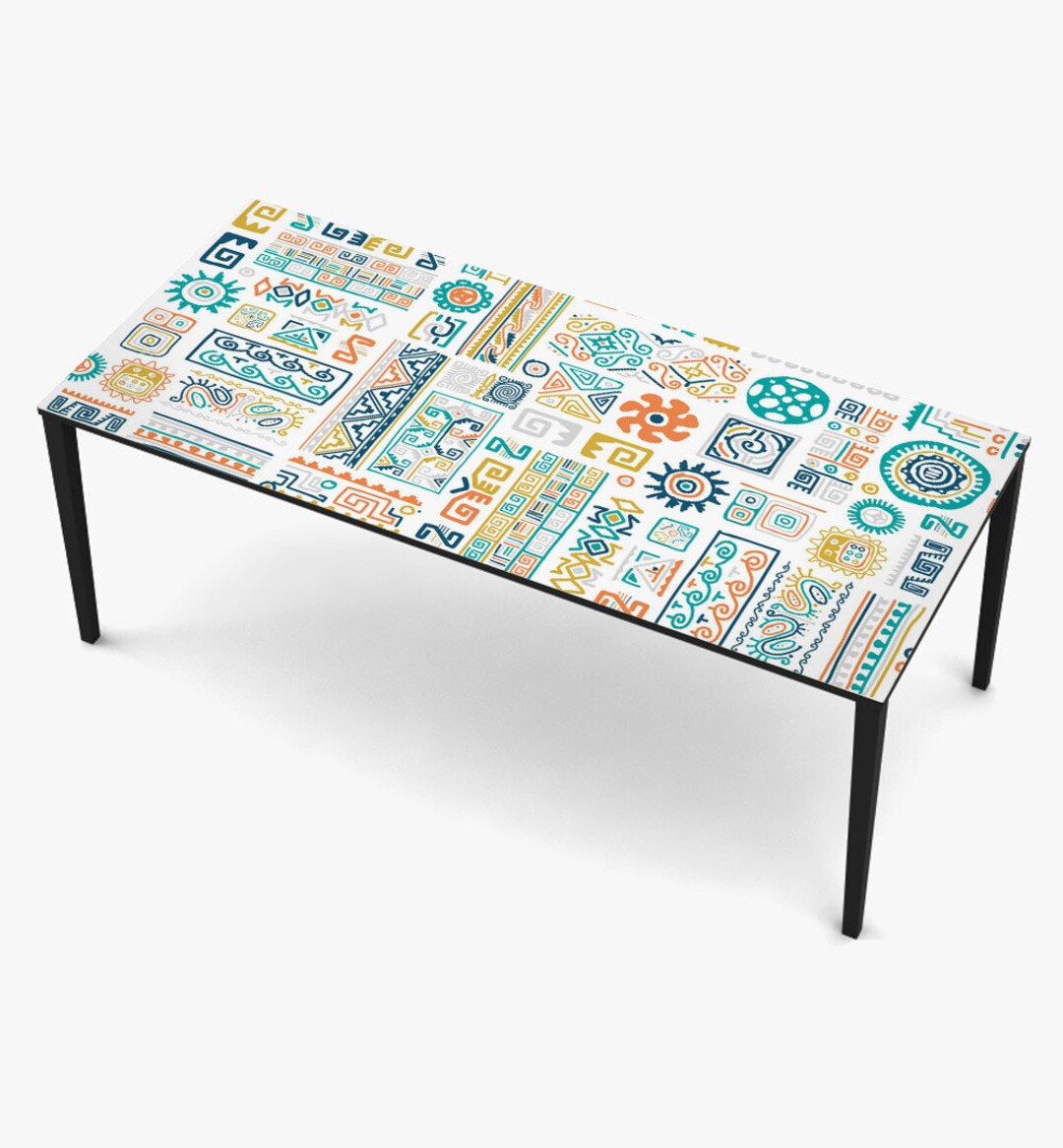 Table Foil Colorful Symbols Bubblefree Self-adhesive Foil - Etsy UK