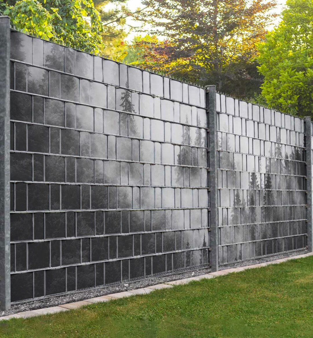 Fence Privacy Protection Fog-shrouded Forest Colorless Privacy ...