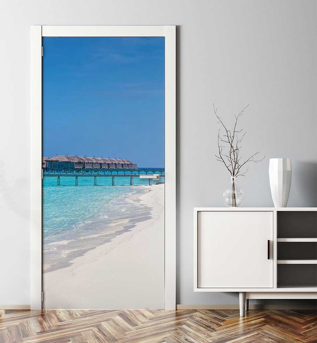 Door Wallpaper Beach Maldives Door Mural Door Sticker Foil - Etsy