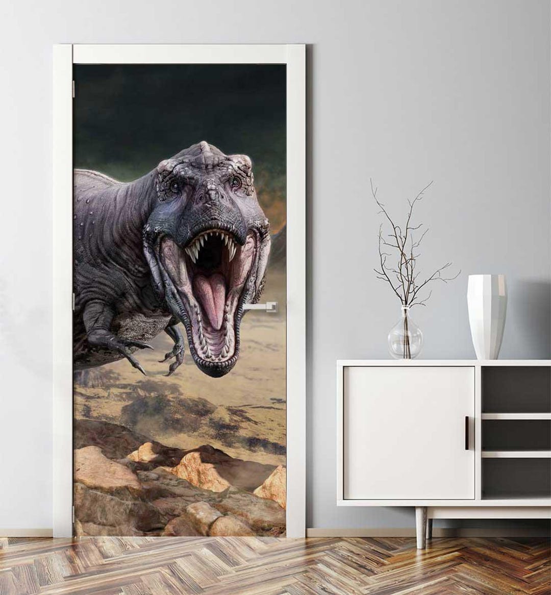Door Wallpaper Door Poster Door Foil T-rex Door Picture Door Sticker ...