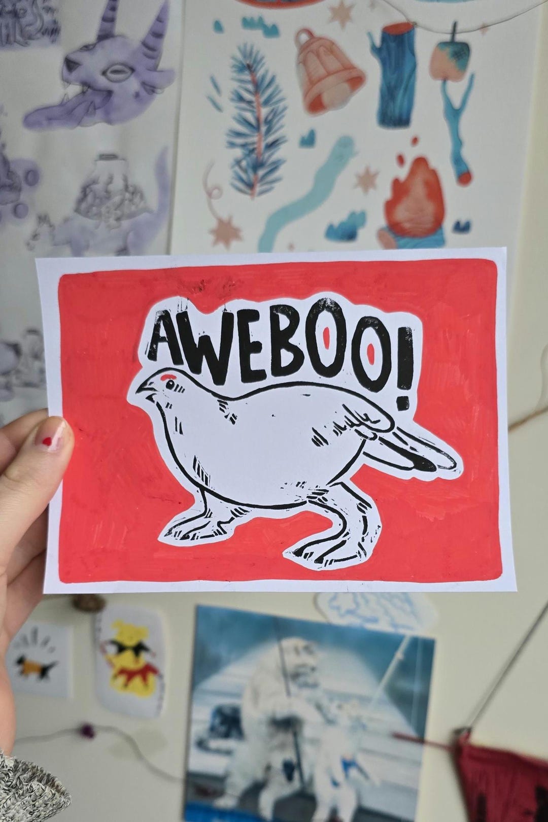 Awebo Bird Art Print - Etsy