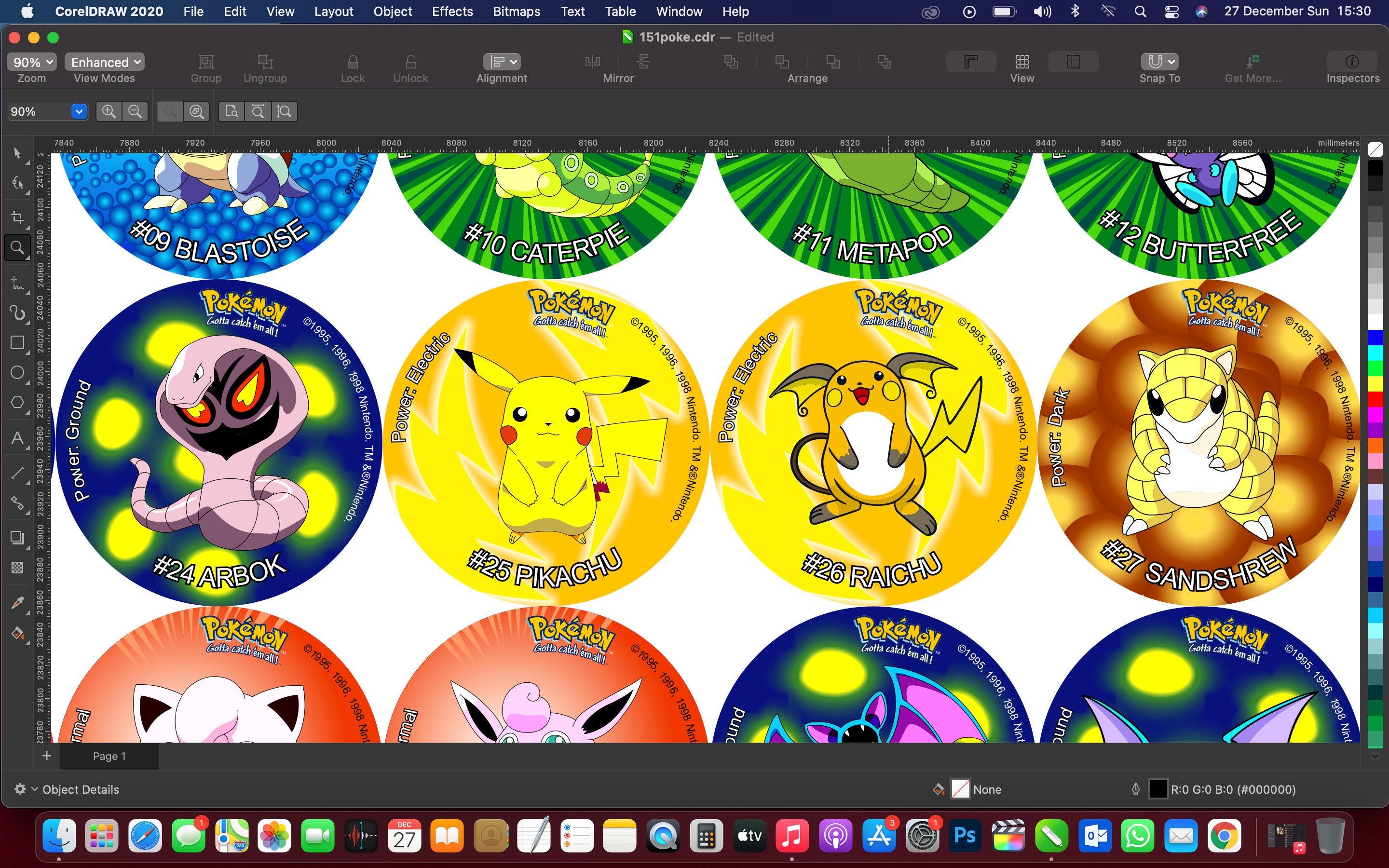 All Pokemon Tazos Design Illustration Originally Pokemon | Etsy