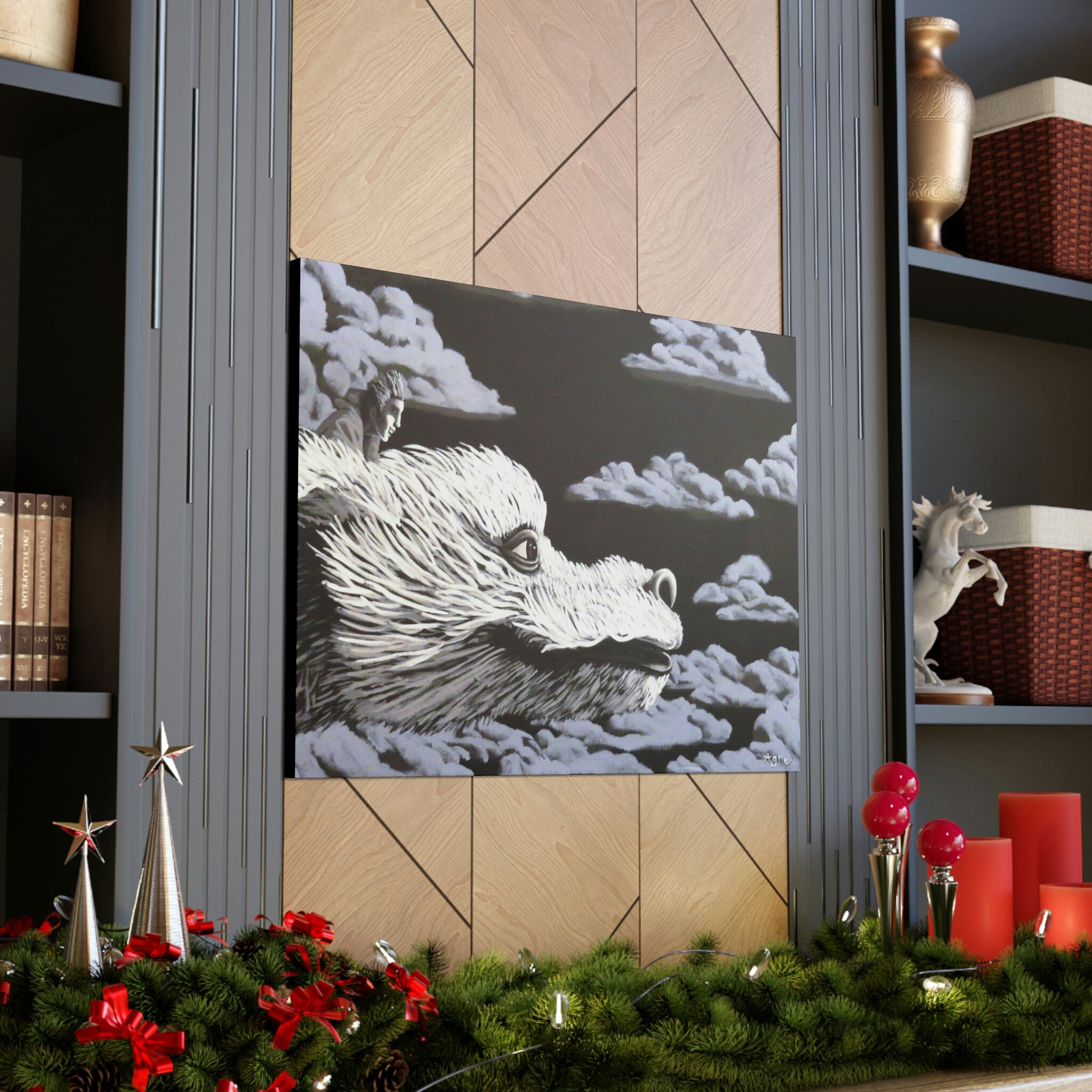 Falcor Luck Dragon Canvas Print: Neverending Story 80s Movie Art - Etsy