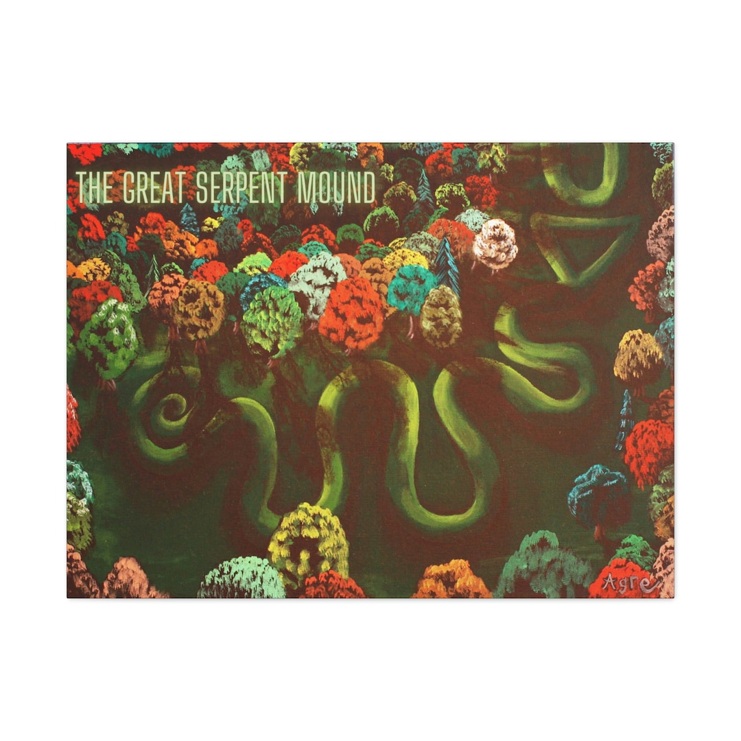 Paranormal Art Great Serpent Mound Art Mystery Wall Art Print Ohio ...