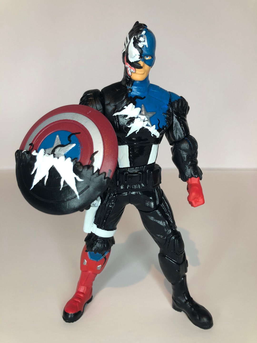 Venom Captain America Figure - Etsy