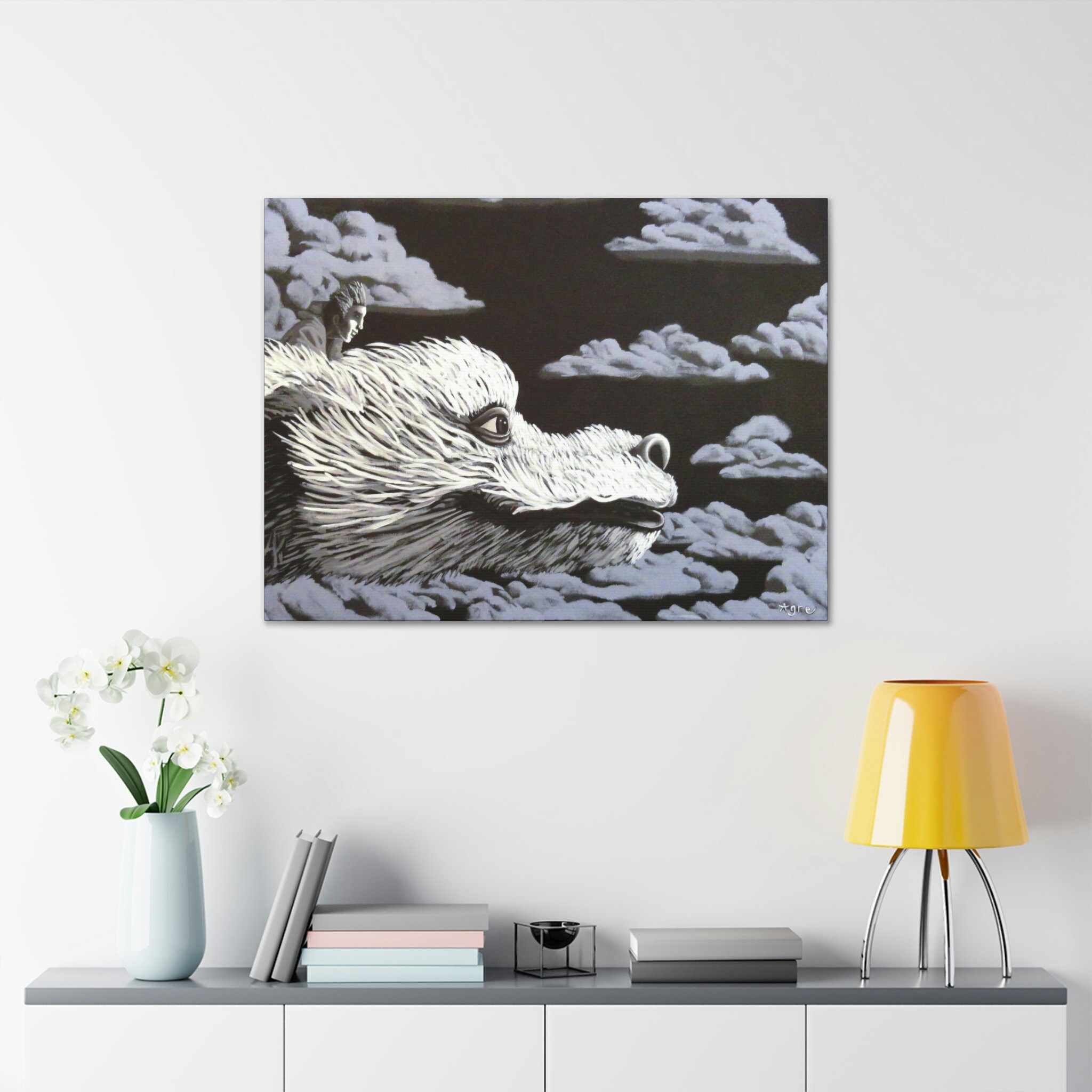 Falcor Luck Dragon Canvas Print: Neverending Story 80s Movie Art - Etsy
