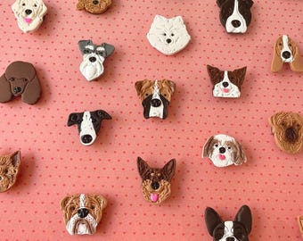 Dog Magnets Breeds A-K | Handmade Polymer Clay Magnets | Cute Puppy ...