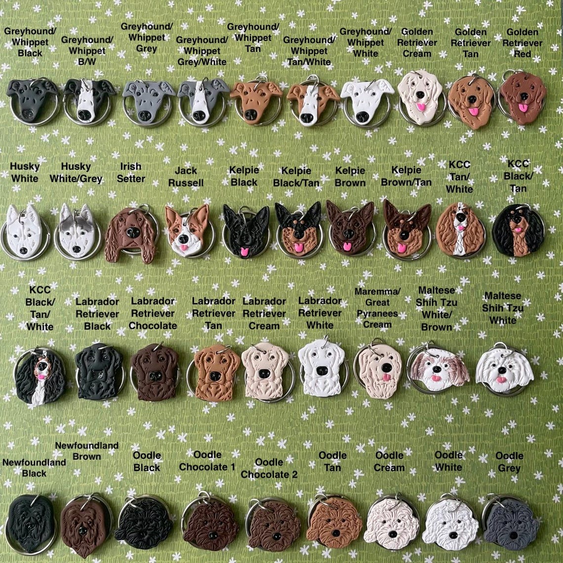 Dog Magnets Breeds A-K | Handmade Polymer Clay Magnets | Cute Puppy ...
