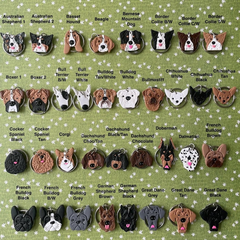 Dog Magnets | Handmade Polymer Clay Magnets | Cute Puppy Doggy Charm - Etsy