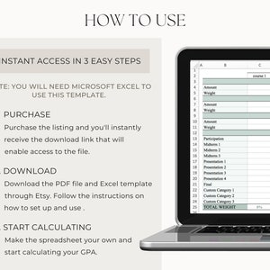 GPA Calculator Excel Spreadsheet | Digital GPA Calculator | GPA ...