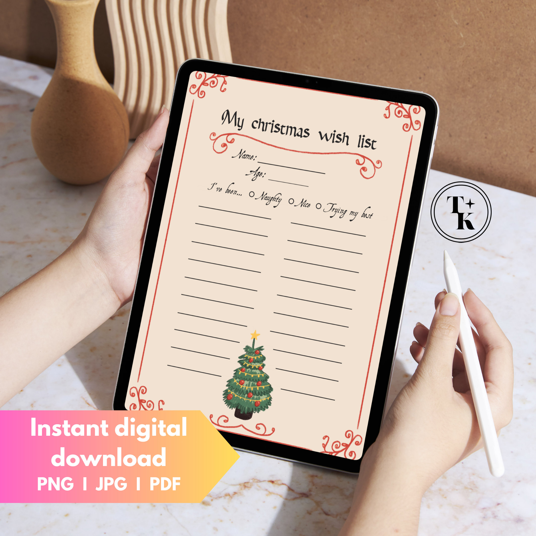 Vintage Christmas Wish List | Letter to Santa Claus | Xmas Wish List ...