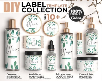 Editable Body Product Labels Custom Skin Care Labels DIY - Etsy