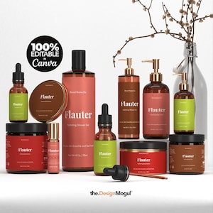 Fully Editable Body Product Labels CANVA, DIY Cosmetic Labels, Editable ...