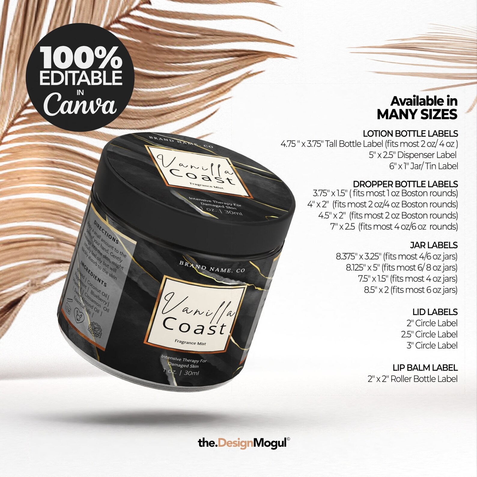 Editable Body Product Labels Custom Skin Care Labels DIY - Etsy