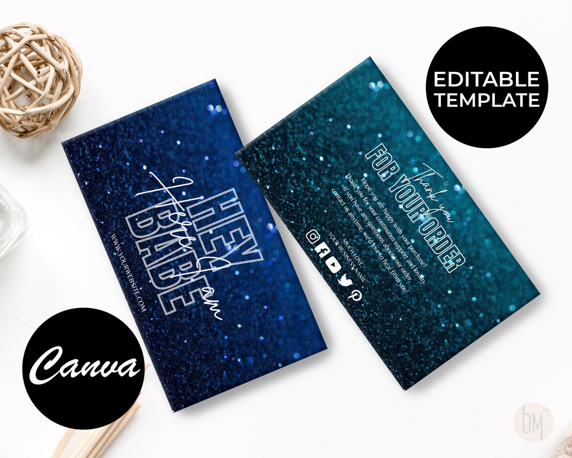 Minimalist Thank You for Your Order Card Template Thank You | Etsy