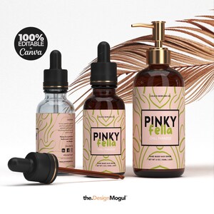 Pinky Fella - DIY Editable Cosmetic Label Templates - Canva Label ...