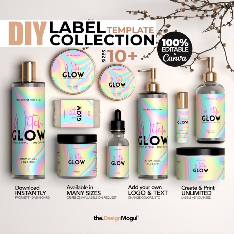 Editable Body Product Labels CANVA DIY Cosmetic Labels - Etsy