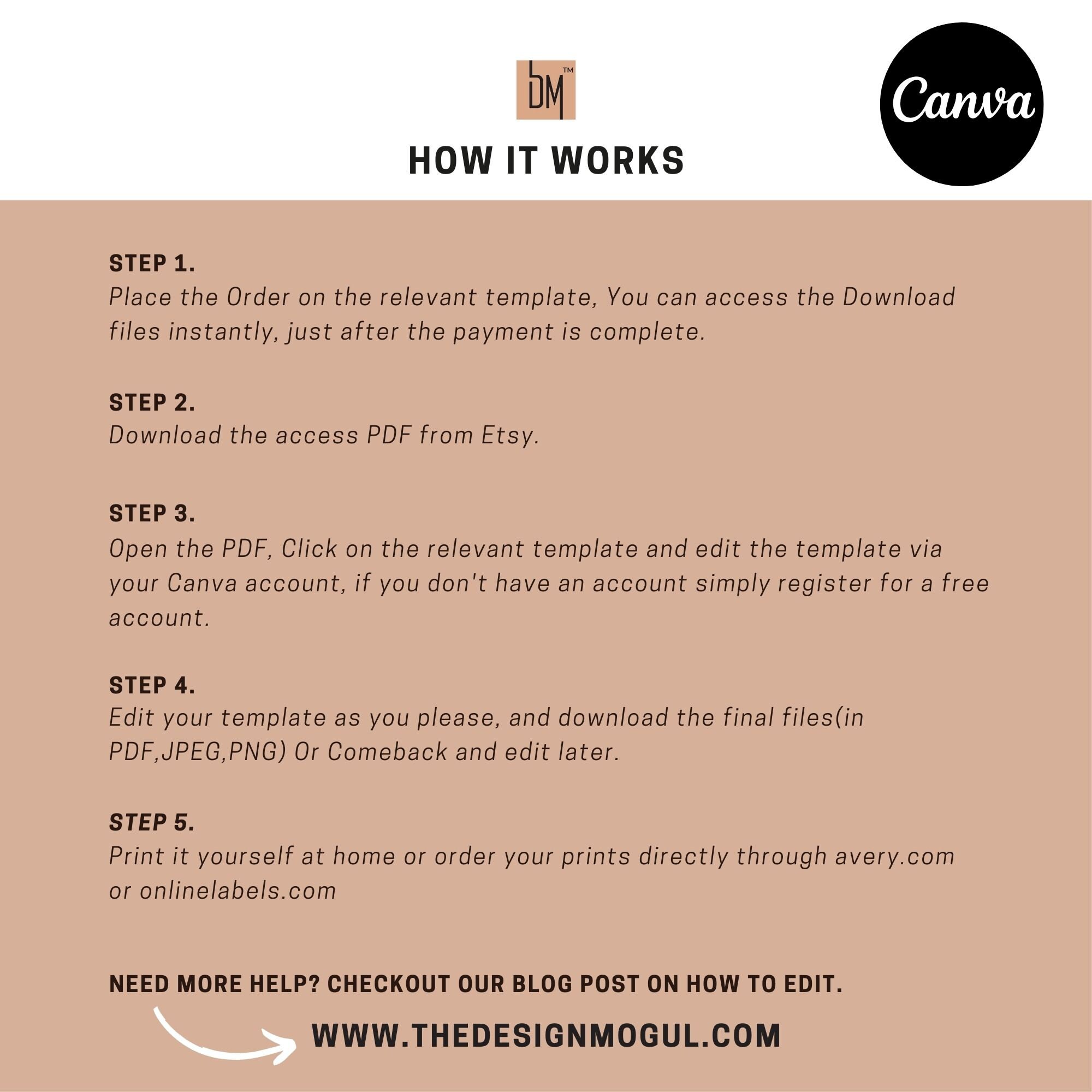 DIY Customizable Body Product Label Template Set Printable - Etsy