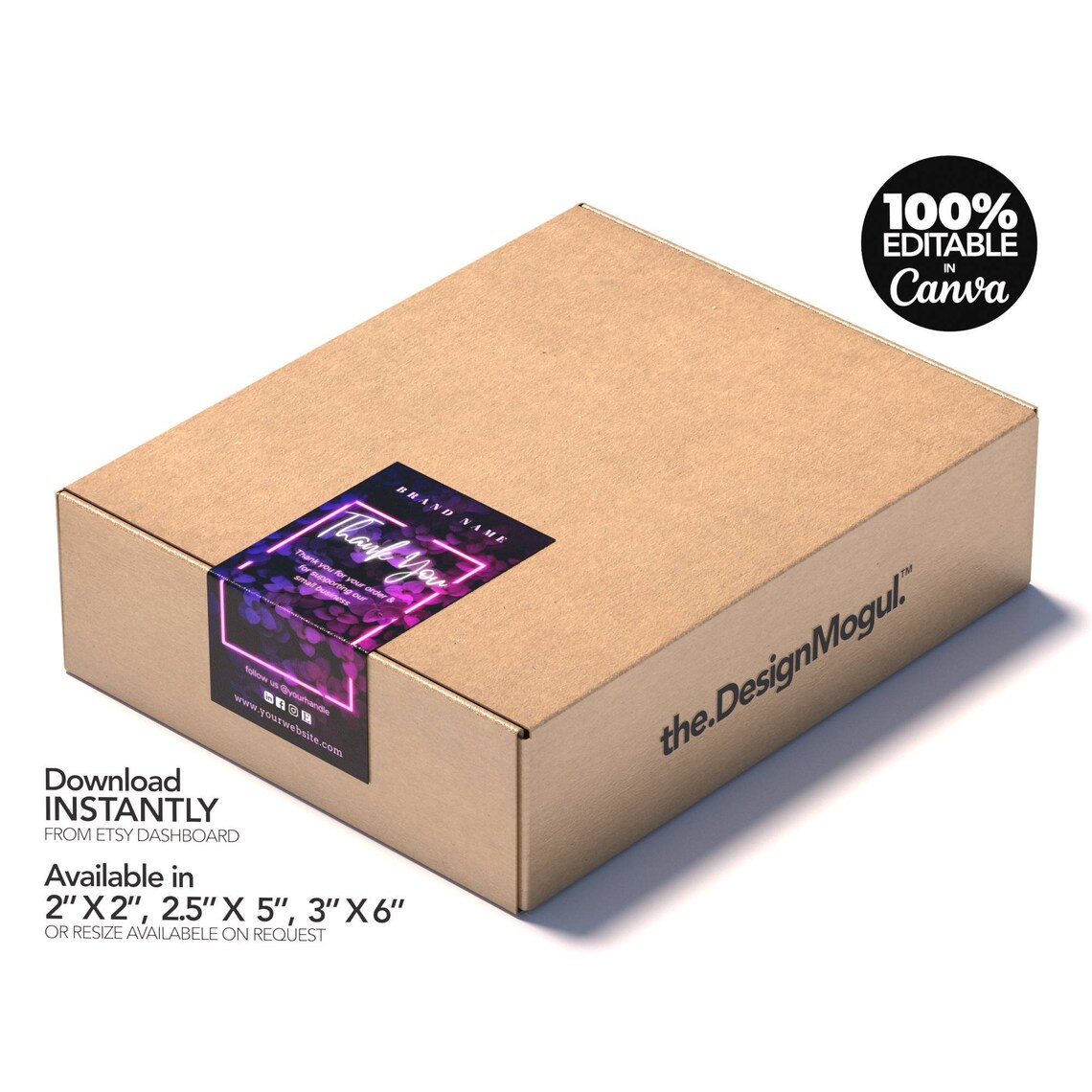 Editable Box Label Templatepackaging Labels Order Packaging | Etsy