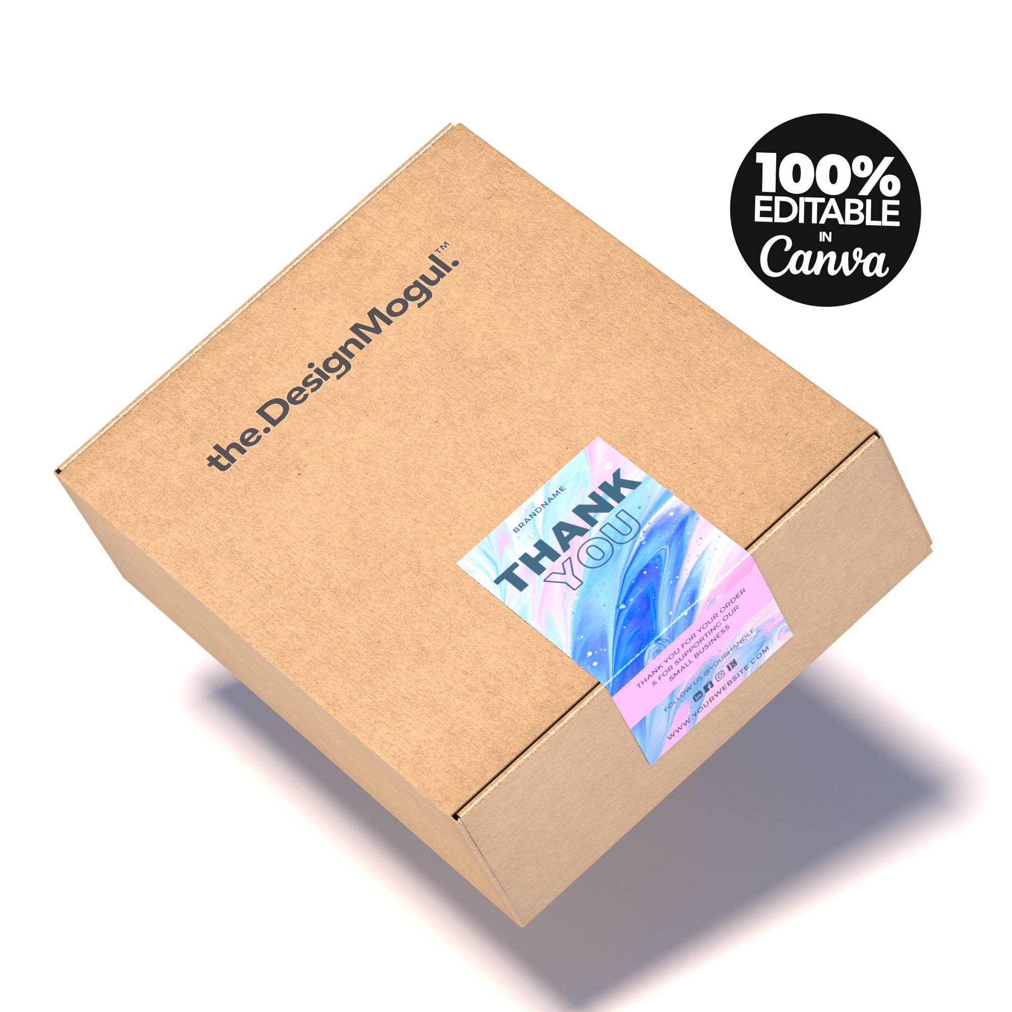 DIY Editable Box Label Template Custom Packaging Labels | Etsy