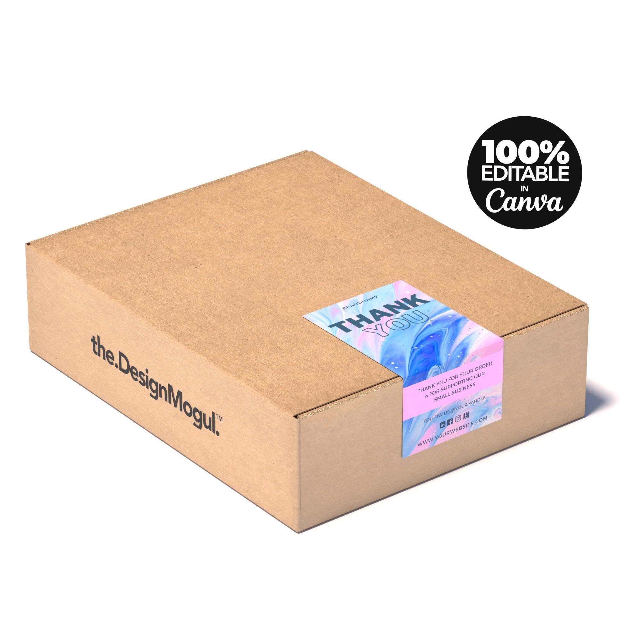 DIY Editable Box Label Template Custom Packaging Labels | Etsy