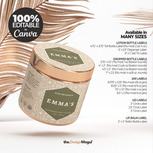 Emma's - DIY Editable Skincare Product Label Collection - Body Butter ...
